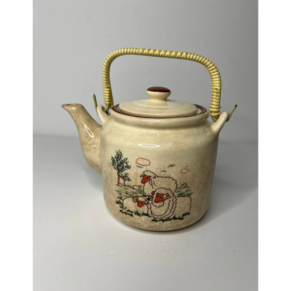 No Brand | Dining | Vintage Ceramic Teapot With Handle Sheep In A ...